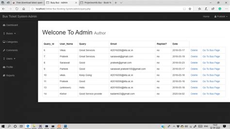 Online Bus Booking System Project In Php With Source Code And Report