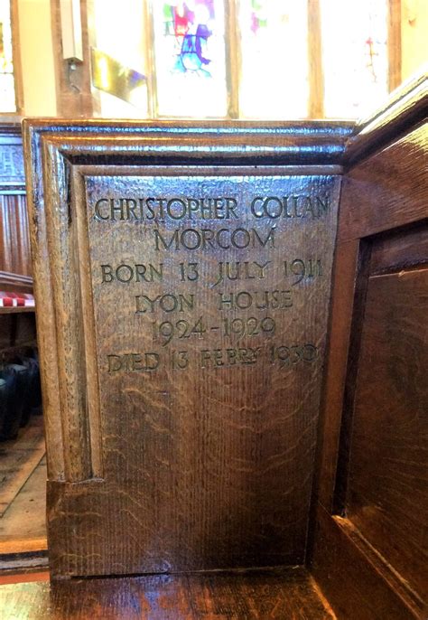 Christopher Morcom 1911 1930 The Old Shirburnian Society