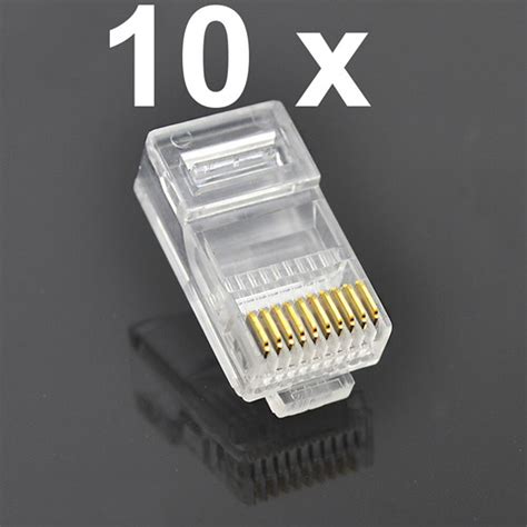 Pack De 10 Conectores Rj50 Para Redes Y Telecomunicaciones