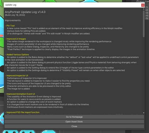 Anyportrait Menu In Unity Editor