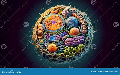 Structure De Lanatomie Cellulaire Humaine Avec Organelles Photo Stock