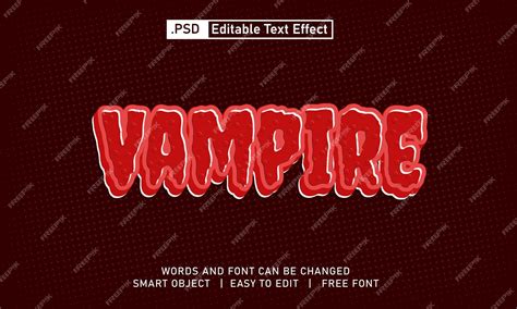 Premium Psd Vampire Text Style Effect Psd Editable Template