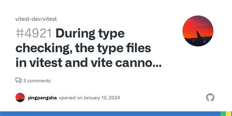 during type checking the type files in vitest and vite cannot find the