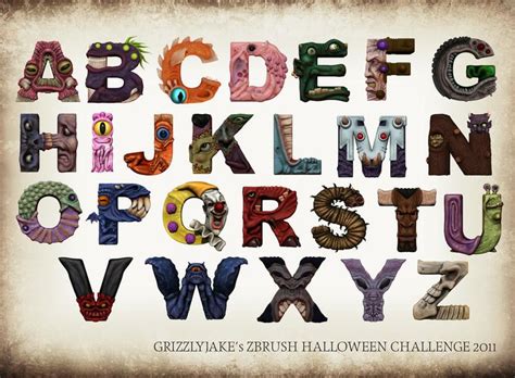 Halloween Monster Alphabet By Grizzlyjake On Deviantart Halloween
