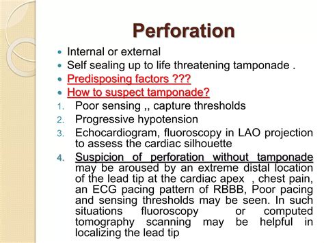 Complications Of Pacemaker Implantation Waleed Roshdy Pptx
