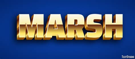 Marsh Text Effect And Logo Design Name