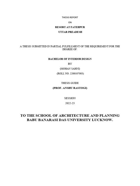 Thesis Report Pdf Thesis Gratitude