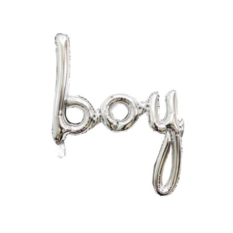 Girl Boy Cursive Letter Balloon Banner Mylar Foil Script Etsy