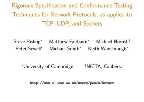 Ppt Rigorous Specification And Conformance Testing Techniques For