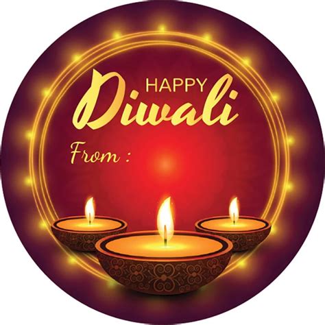 Happy Diwali Sticker Labels For Diwali Ts Box T Bags Diwali