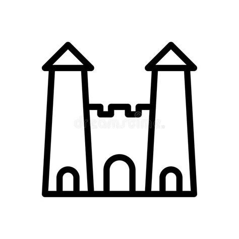 Building Vector Thin Line Icon Stock Vector Illustration Of Pack American