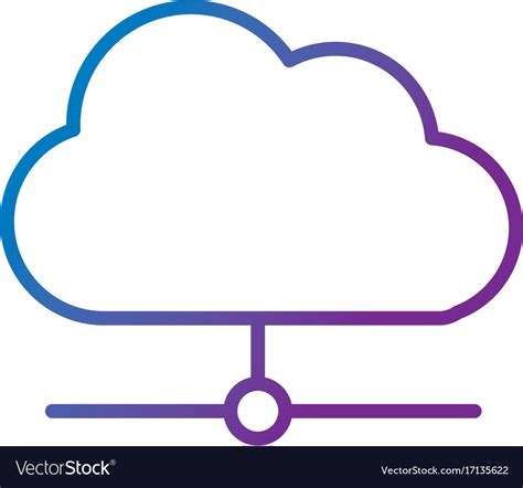 Line Cloud Data Connection Network Information Vector Image