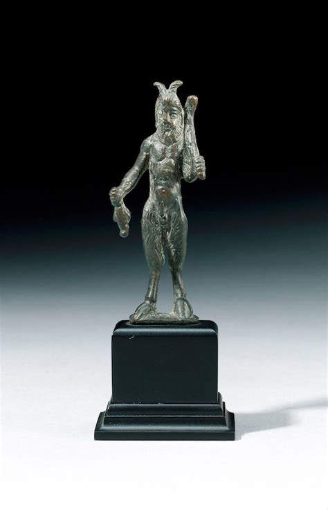 Bonhams A Roman Bronze Figure Of Priapic Pan Circa 3rd Century Ad