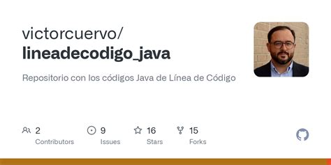 Github Victorcuervolineadecodigojava Repositorio Con Los Códigos Java De Línea De Código Github Victorcuervolineadecodigojava Repositorio Con Los Códigos Java De Línea De Código