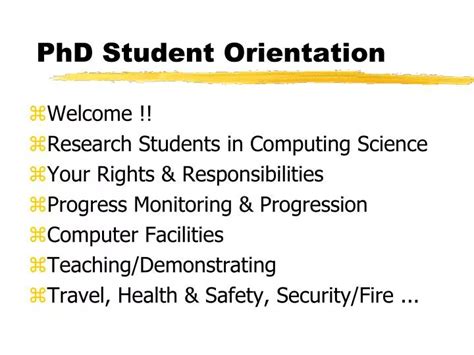 Ppt Phd Student Orientation Powerpoint Presentation Free Download