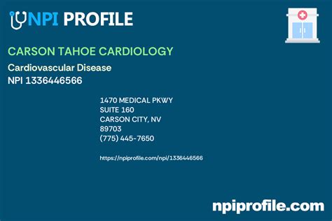 Carson Tahoe Cardiology Npi 1336446566 Internal Medicine In Carson