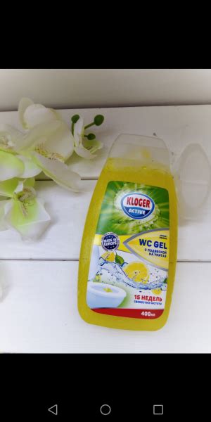 Гель для унитаза Kloger Active WC gel с подвеской на унитаз аромат ...