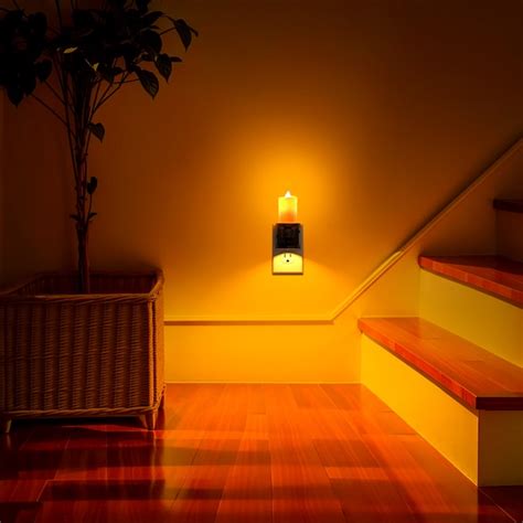 Doresshop 2w Integrated Led Plug In Night Light Black Candle Drip