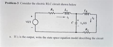 Solved Problem Consider The Electric RLC Circuit Shown Chegg