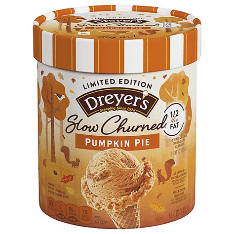 Dreyers Ice Cream Light Pumpkin Pie 15 Qt Ice Cream Square