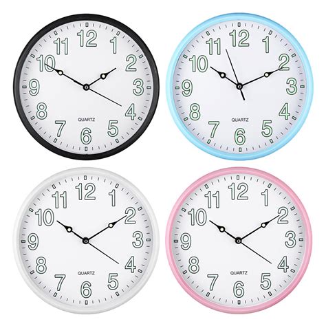 12 Wall Clock Luminous Silent Quartz Home Decoration Living Room