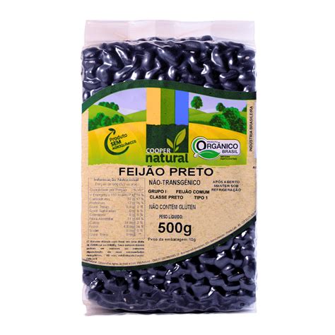 FeijÃo Preto OrgÂnico À VÁcuo Coopernatural 500 G