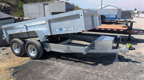 New 2025 Bwise 6x10 Lo Pro Galvanized Equipment Dump W Underbody Ramps For Sale In Mount