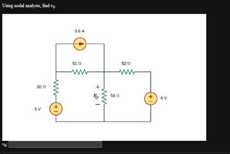 Solved Using Nodal Analysis Find V0