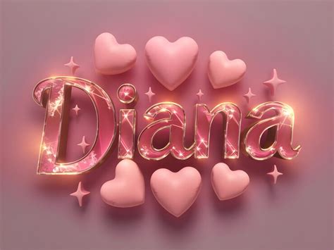 Premium Vector Diana Name Logo Design Background Diana Name Typography Beautiful Art Vector Format