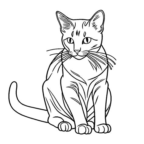 Realistic Cats Head With Ears Coloring Page Lulu Pages