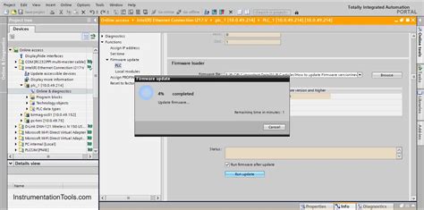 how to update the firmware version of your plc tia portal