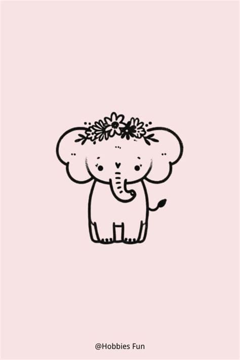 35 Easy Cute Elephant Drawing Ideas For Beginners 101