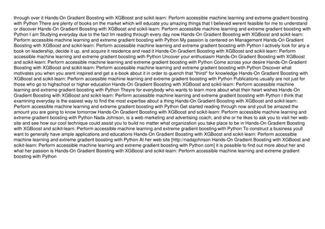 Ppt √pdf Book Hands On Gradient Boosting With Xgboost And Scikit