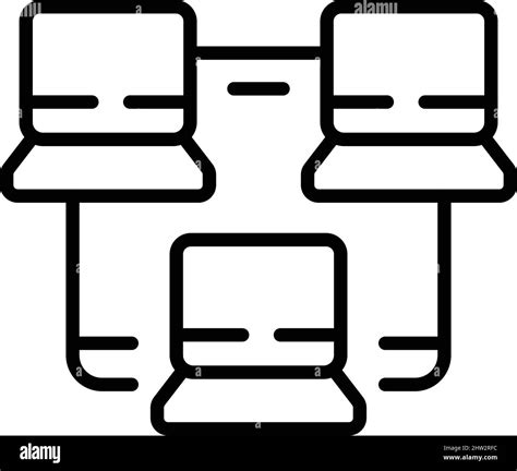 Workflow Network Icon Outline Vector Work Process Business Gear Stock Vector Image Art Alamy