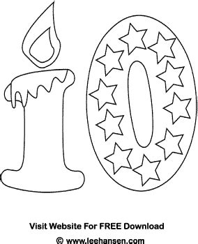 Happy 10th Birthday Coloring Pages Birthday Number Coloring Pages 31