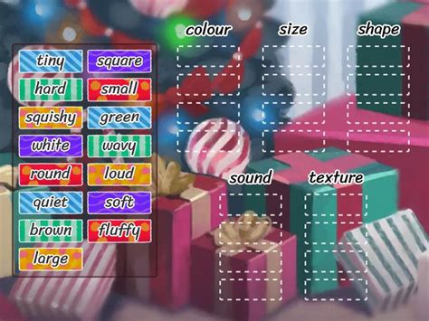 Adjectives Types Sorting Group Sort