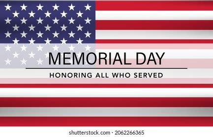 Memorial Day Usa Star National Flag Stock Vector Royalty Free