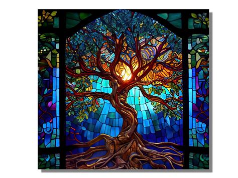 Tiffany Tree Of Life Stained Glass Window At Jerome Henderson Blog