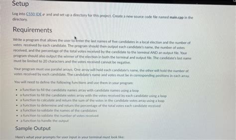 Solved Setup Log Into Cs50 Ide Er And And Set Up A Directory