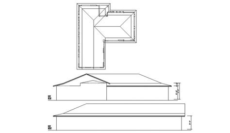 Building Of Single Story Drawing 2d View Autocad File
