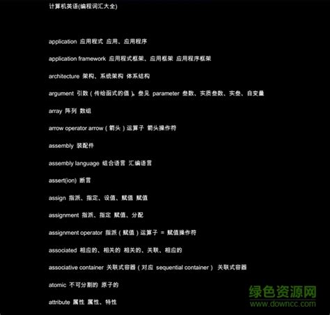 编程英语词汇大全pdf图片预览 绿色资源网