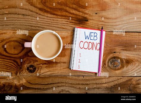 Handwriting Text Web Coding Word For A System Of Symbols And Rules