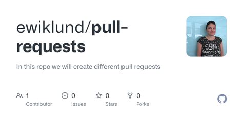 Github Ewiklundpull Requests In This Repo We Will Create Different Pull Requests
