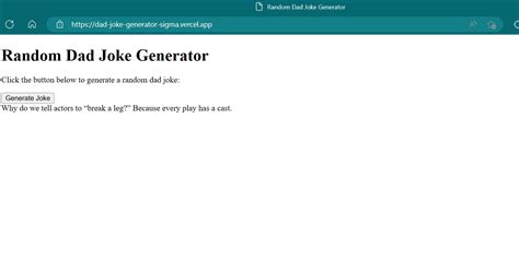 Dad Joke Generator Devpost