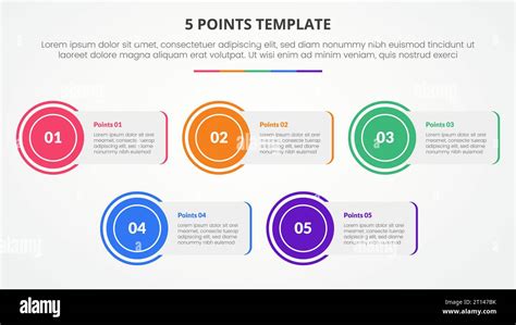 5 Points Stage Template Infographic Concept For Slide Presentation With