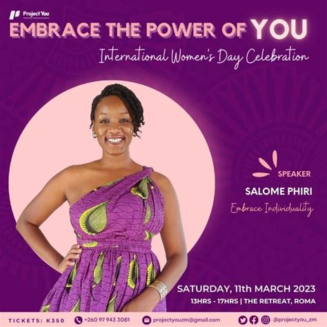 Internationalwomensday Iwd2023 Projectyou Salome Phiri