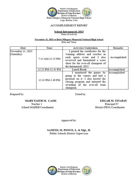 Acc For Intrams Pdf Sports