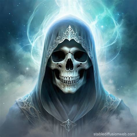 Translucent Ghost Skull In Hood Stable Diffusion Online