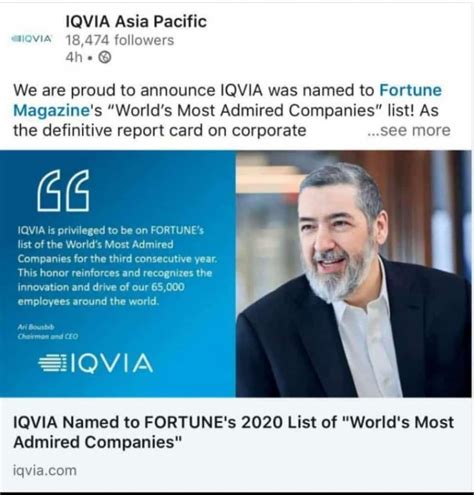 srinivasa rao gedala on linkedin proud to be an iqvia ian