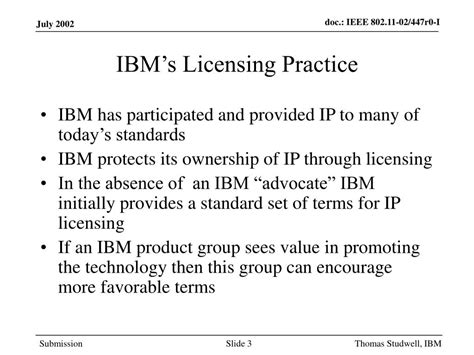 PPT IBMs AES OCB Licensing Position PowerPoint Presentation Free Download ID 5110446